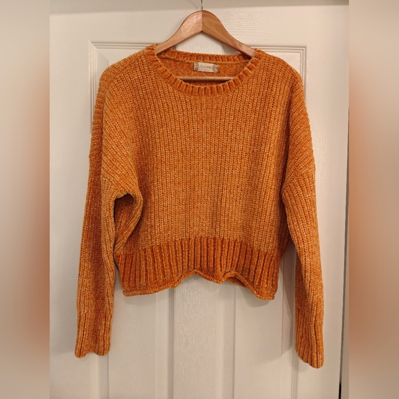 Altar'd State | Sweaters | Altard State Vibrant Burnt Orange Chunky ...